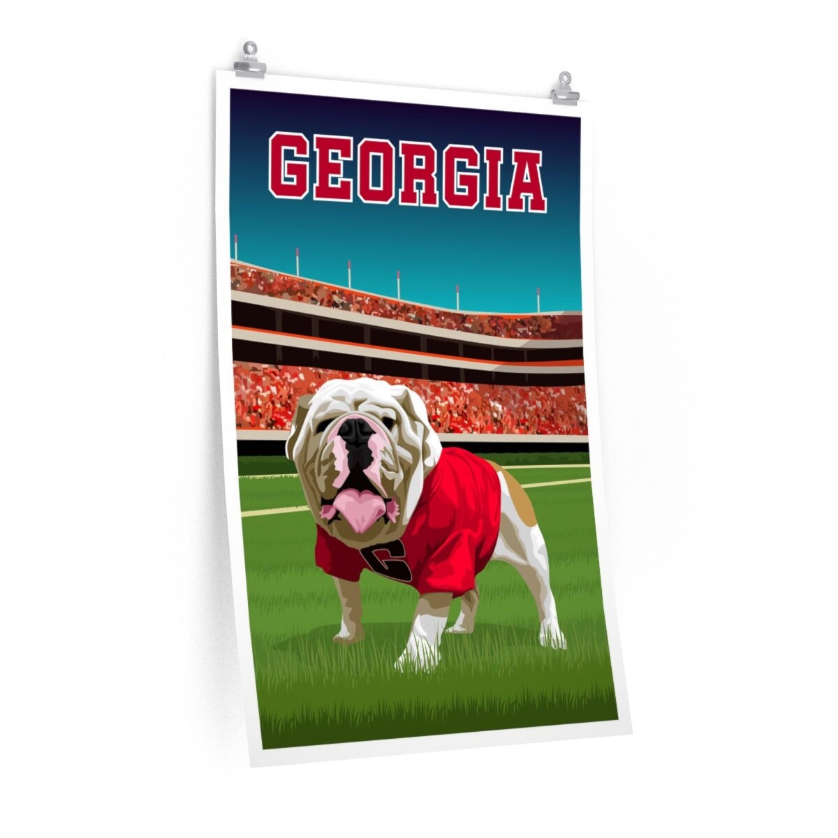 University of Georgia Bulldogs Uga Bulldog Mascot Red and - Etsy