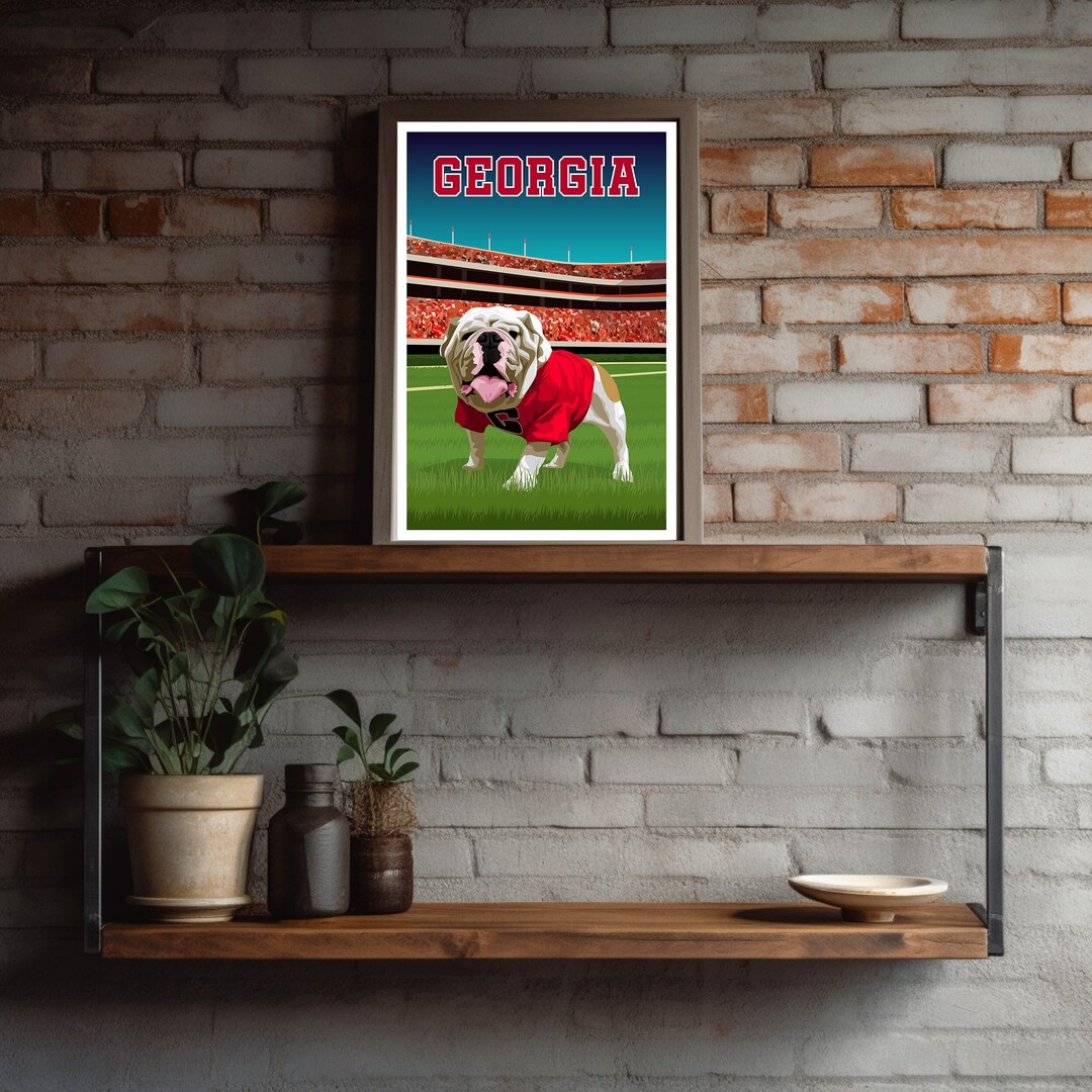 University of Georgia Bulldogs Uga Bulldog Mascot Red and - Etsy