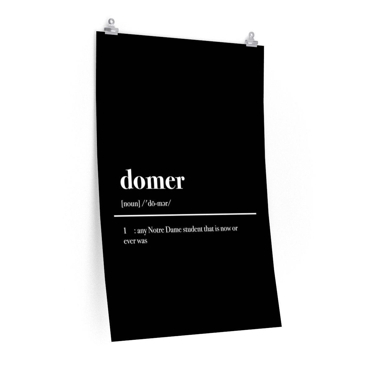 University of Notre Dame, "domer" Instant Download, Black and White ...