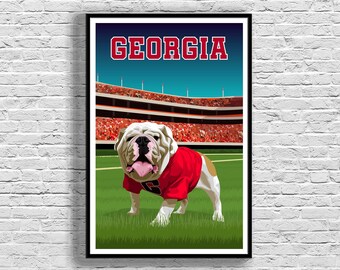 University of Georgia Art Print - Etsy