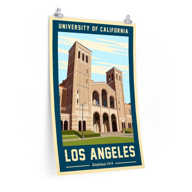 UCLA Retro Poster University of California Los Angeles - Etsy