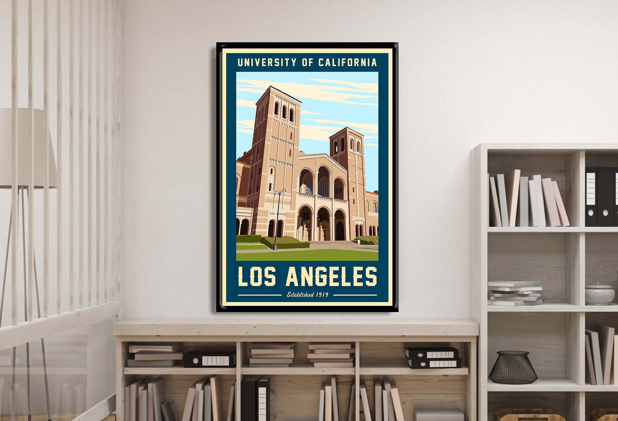 UCLA Retro Poster, University of California Los Angeles Bruins, Royce ...