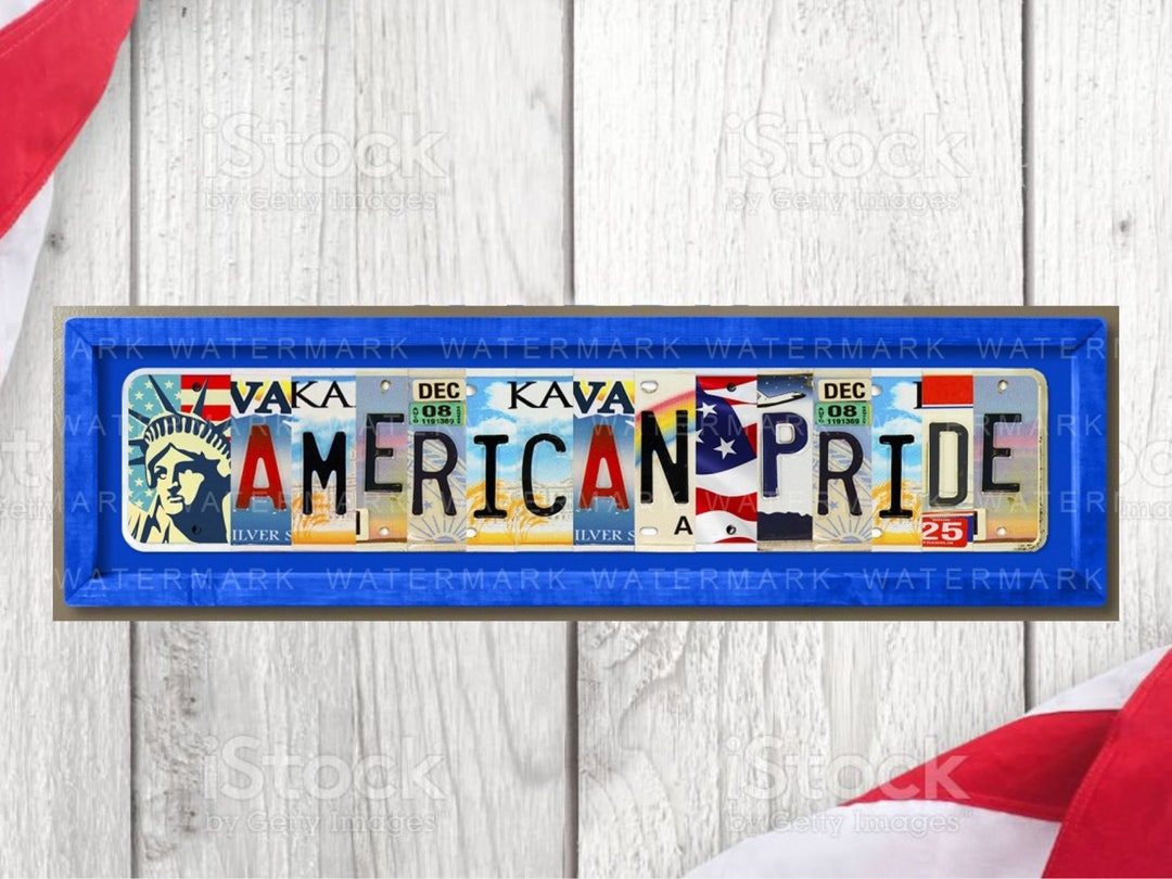 American Pride License Plate Letter Signs Army Navy Air - Etsy