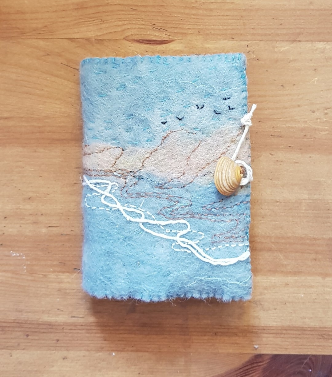 Unique Handmade Journal/notebook. Felted, Embroidered, Hand-bound ...