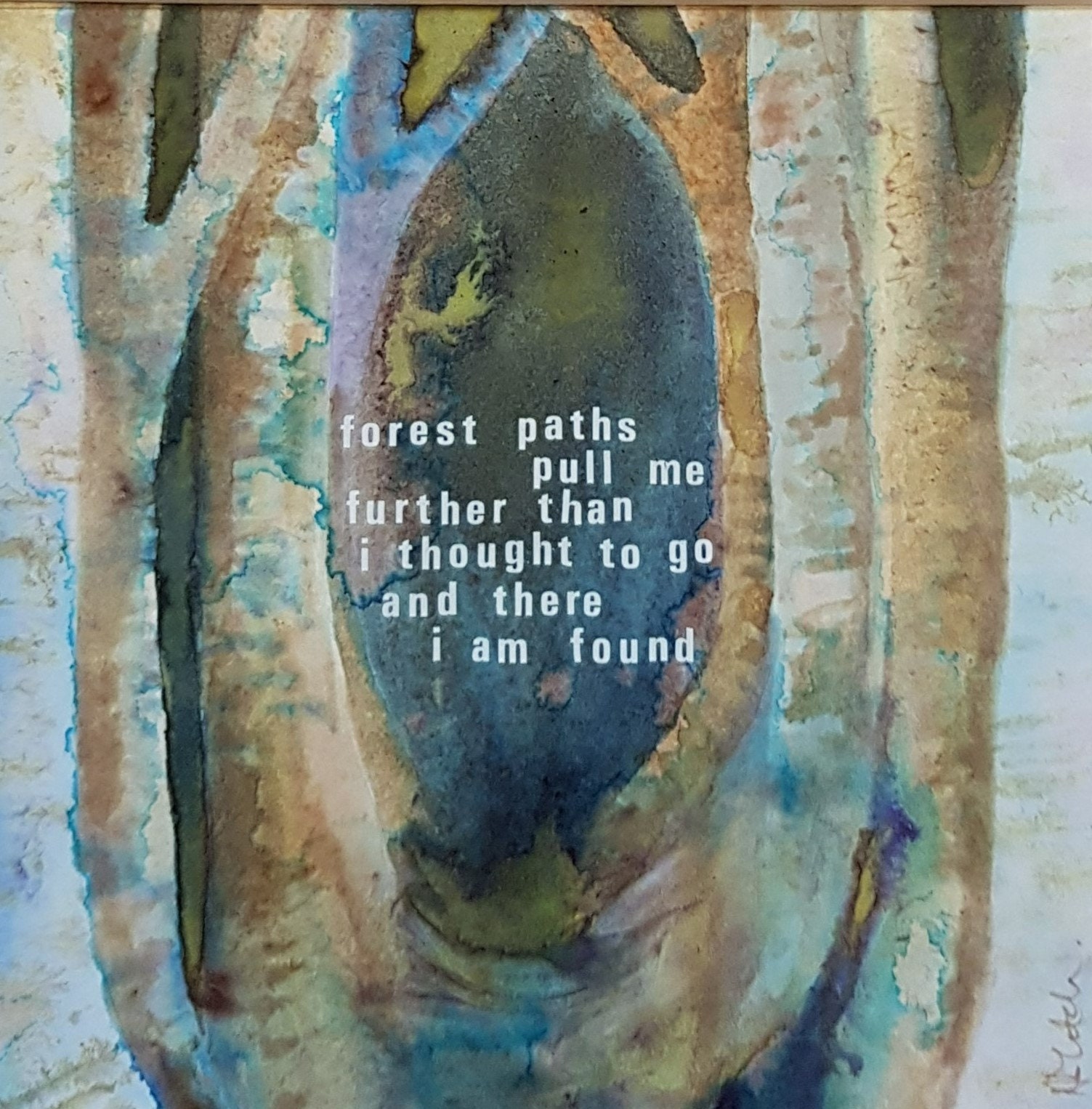 Forest Paths Haiku Art. an Original Painting and Inspirational Poem for ...