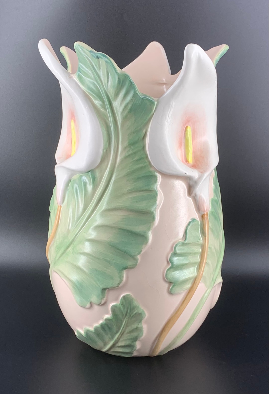 Fitz & Floyd Calla Lilly Large Vase Vintage 1987 - Etsy