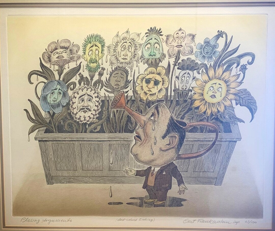 Original Art Numbered Print Curt Frankenstein Surrealist Etching ...