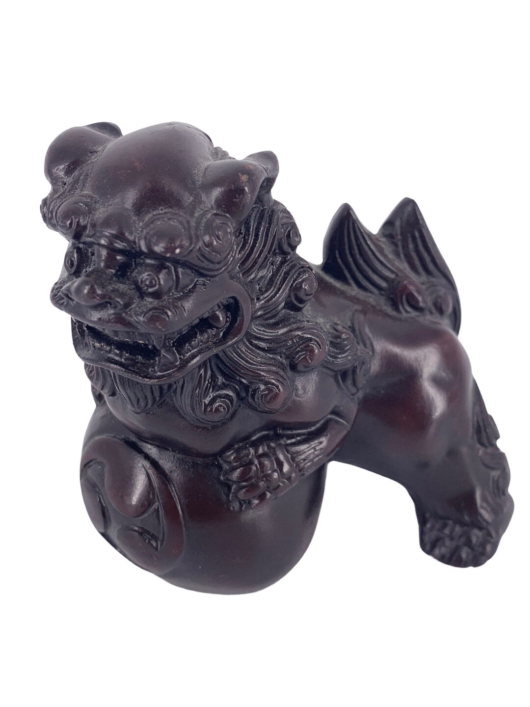 Pair of Foo Dogs Made of Heavy Resin, Chinese Guardian Lions ...