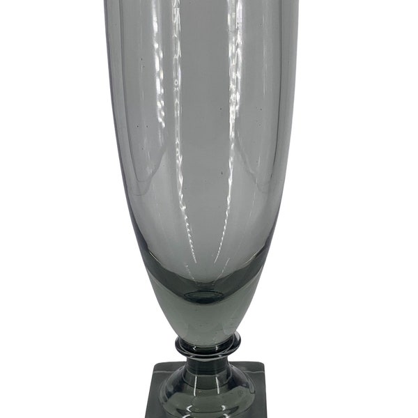 Footed Glass Vase - Etsy