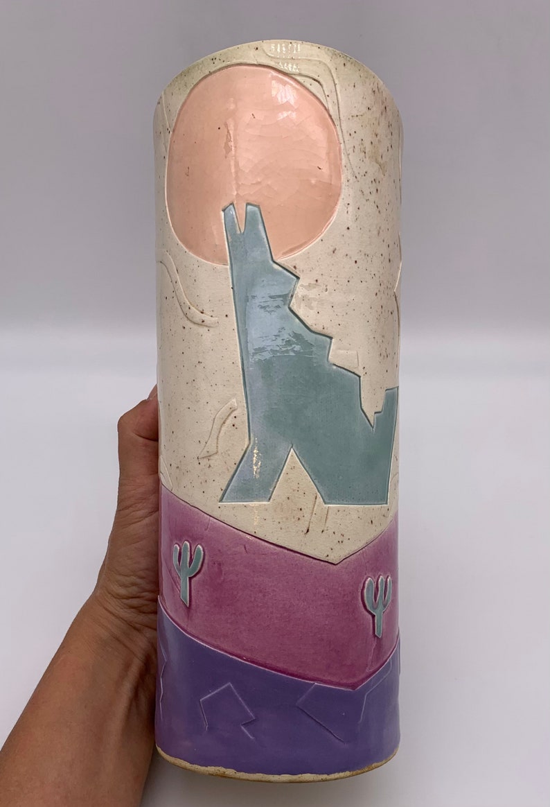 Southwestern Pottery Vase, Barbara Demery Signed Desert Ceramic Vessel ...