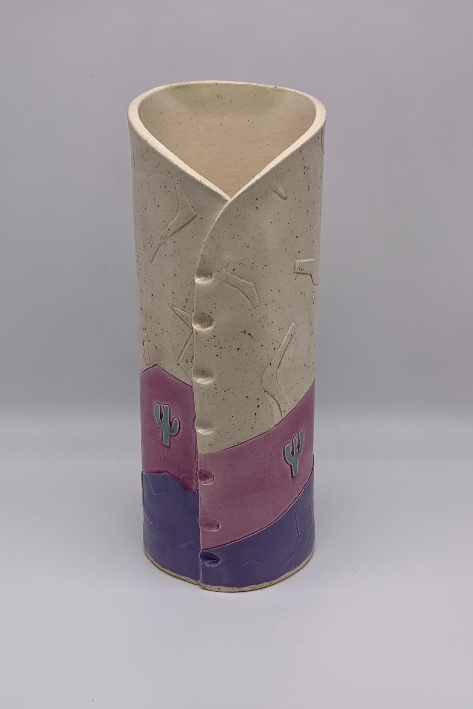 Southwestern Pottery Vase, Barbara Demery Signed Desert Ceramic Vessel ...