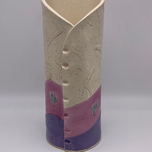 Southwestern Pottery Vase, Barbara Demery Signed Desert Ceramic Vessel ...