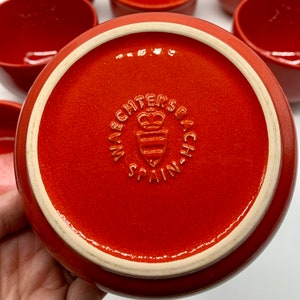Waechtersbach Red Ceramic Bowls Made in Spain - Etsy