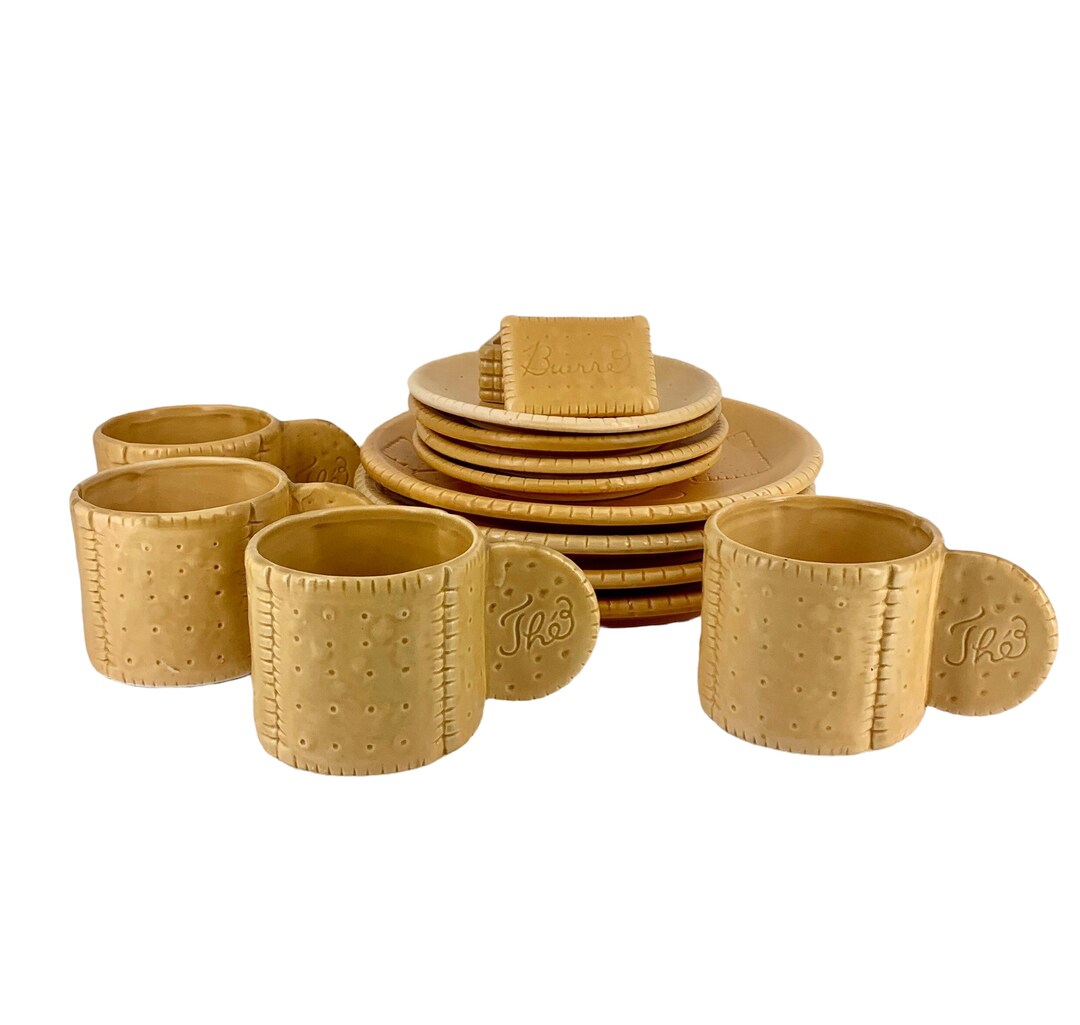Vintage Sigma Taste Setter Tea Set, Cookie Cup Mugs, Croissant Plates ...