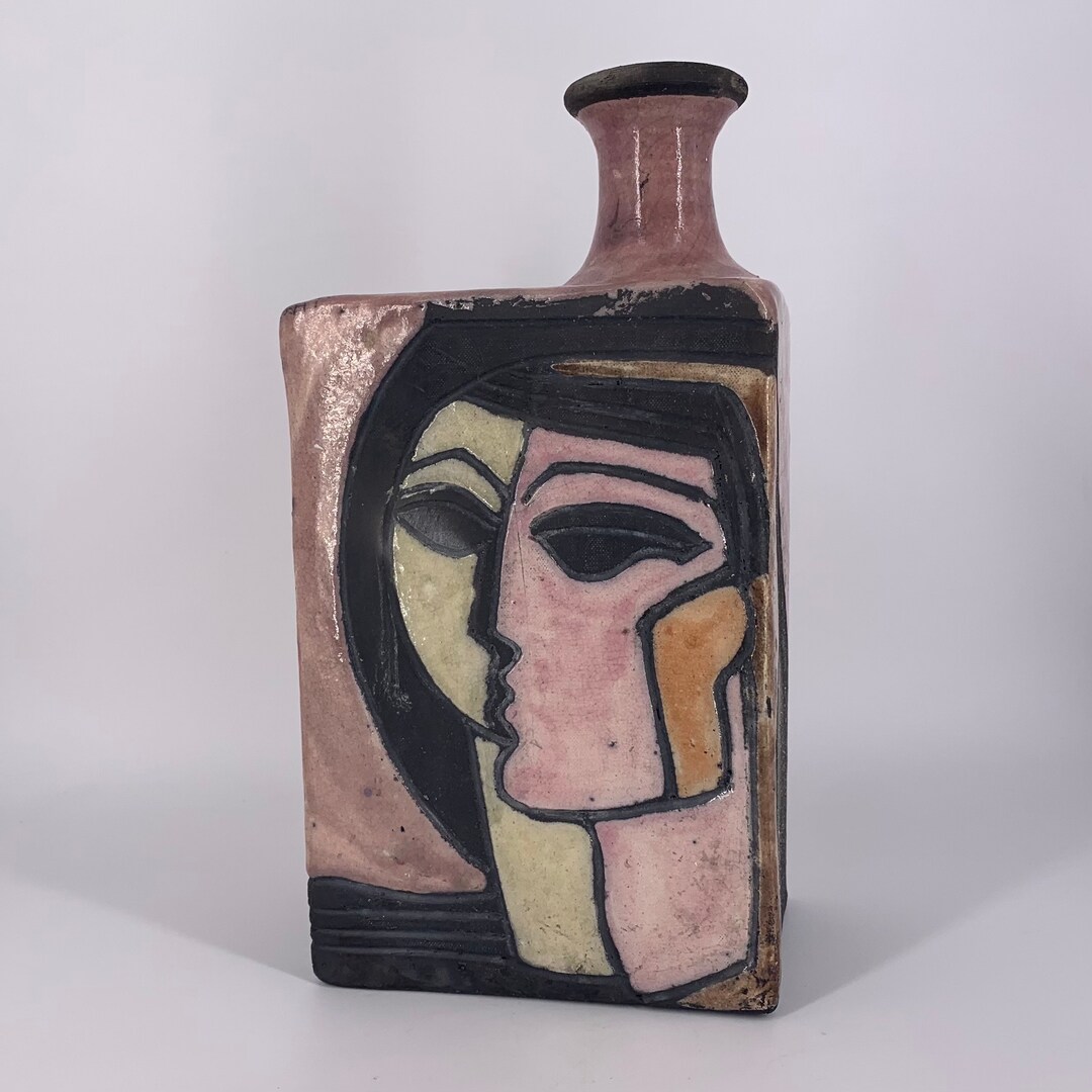 Raku Pottery 1960s Modernist Cubist Raku Vase by Artist Linda Mielke - Etsy