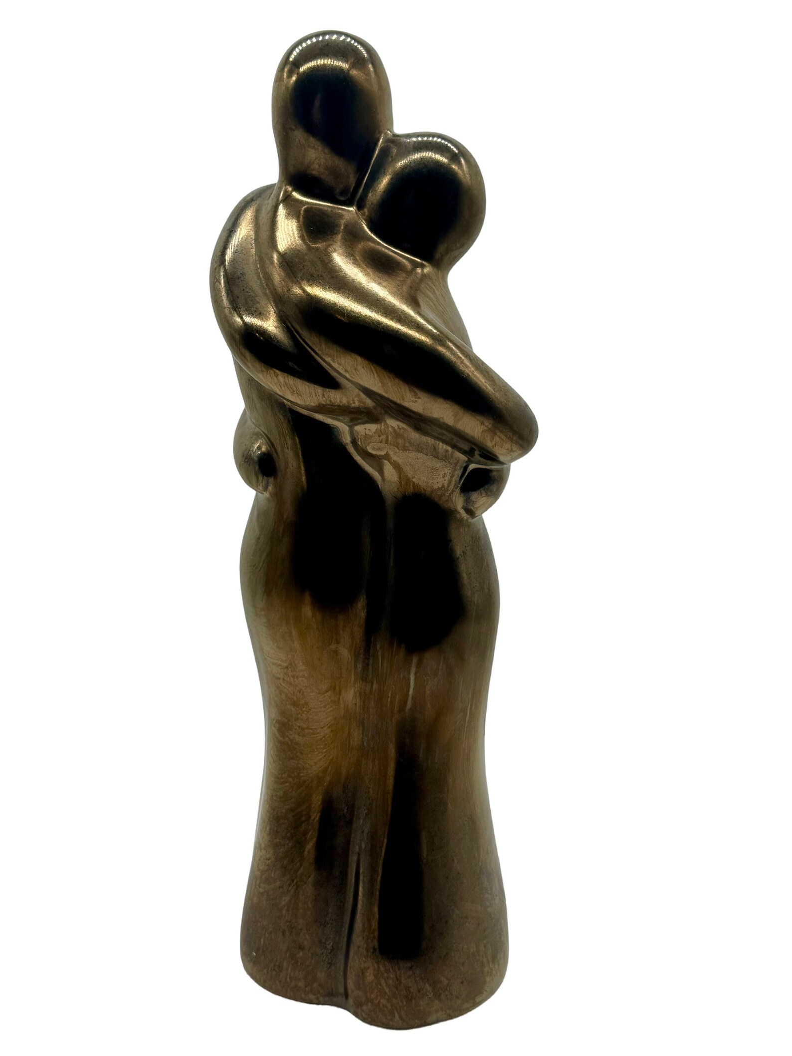 Haeger Large Lovers Statue, Metallic Bronze Glaze, Vintage Home Decor ...