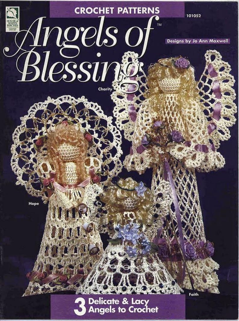 Lace Christmas Angels, Snowflakes and Various Crochet Ornaments Vintage ...