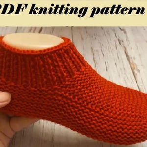 Knitted Slippers on Two Knitting Needles // Instructions for Knitting ...