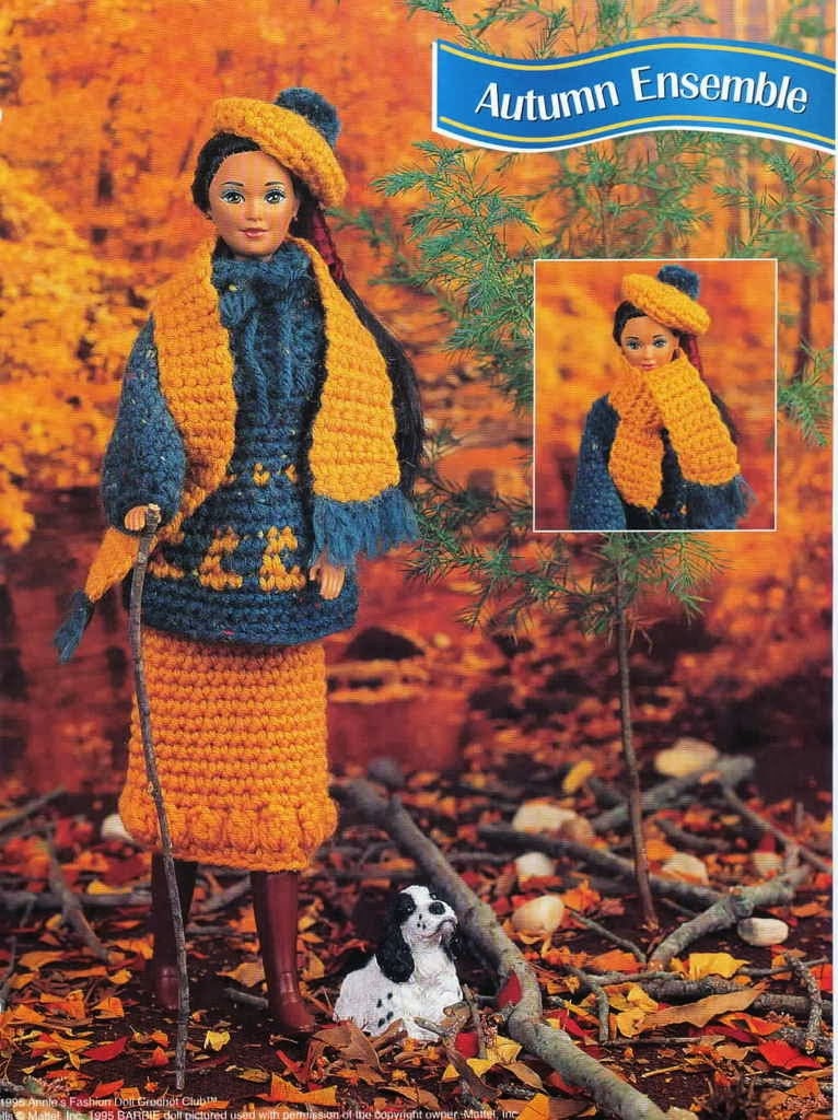 Fashion Doll Crochet Club // Crochet Patterns for Doll ( Size 7 1/2", 9 ...