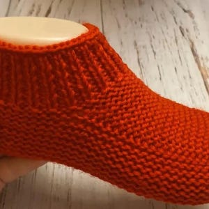 Knitted Slippers on Two Knitting Needles // Instructions for Knitting ...