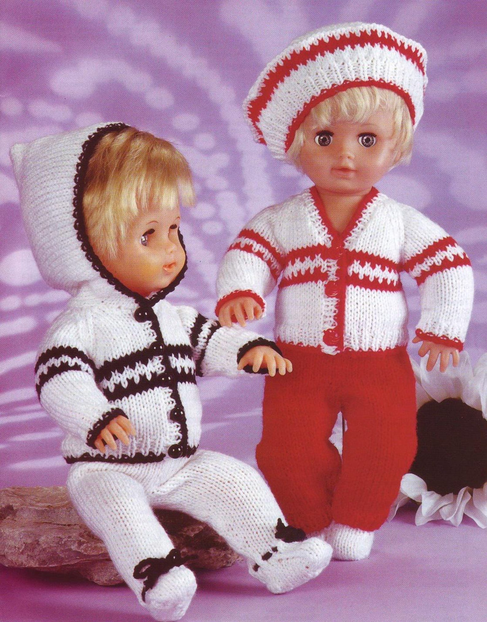 Vintage Knitting Pattern Dolls Clothes Outfits Sleeping Bag Cocoon ...