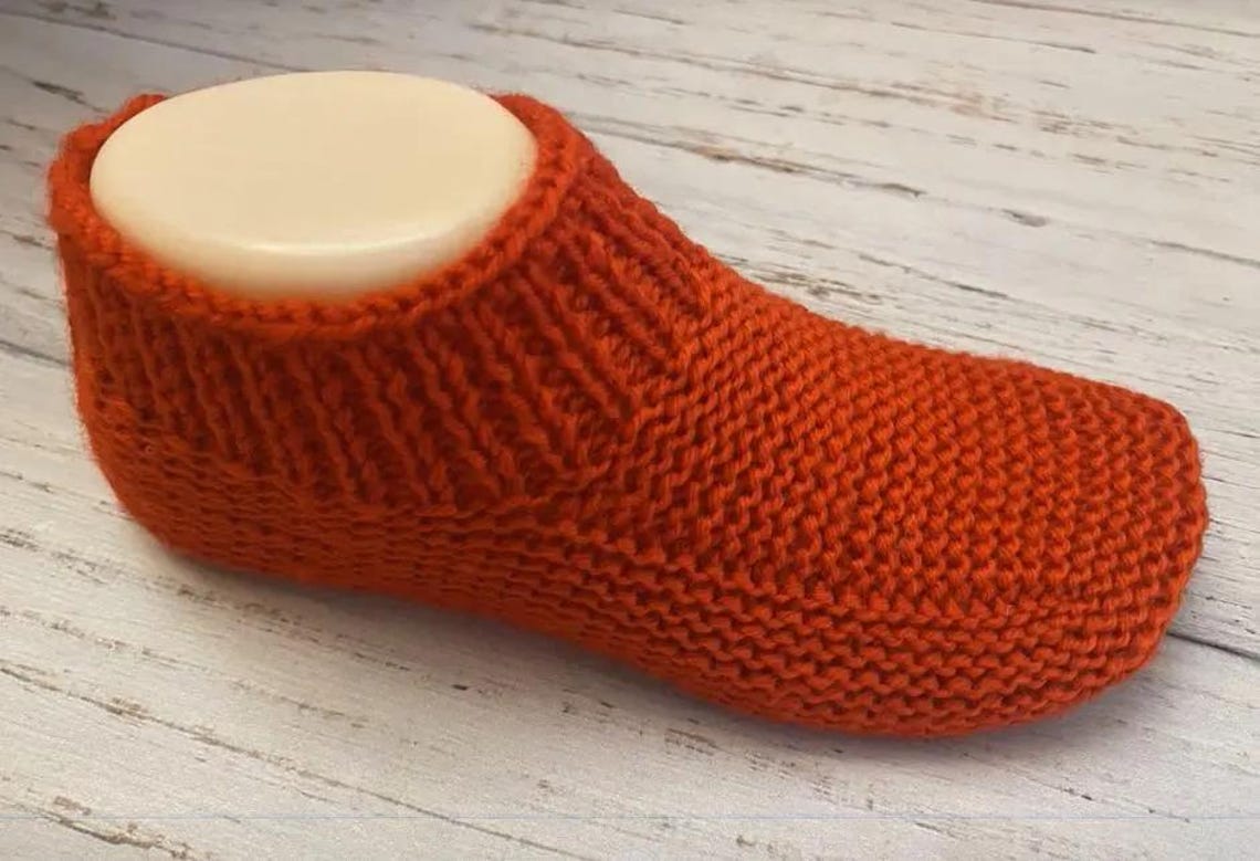Knitted Slippers on Two Knitting Needles // Instructions for Knitting ...