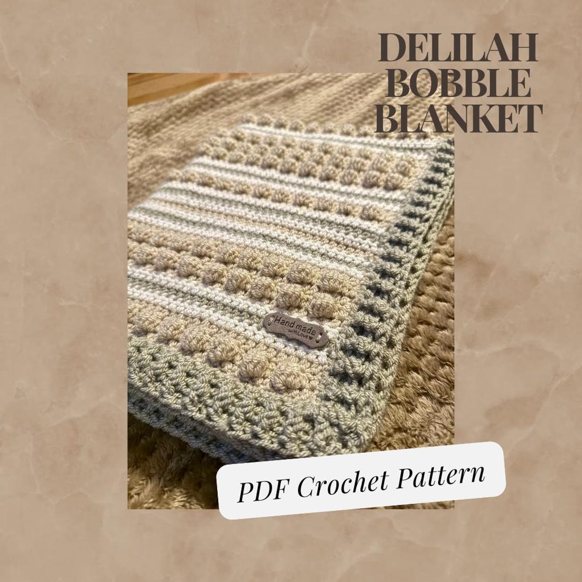 Delilah Bobble Blanket PDF Crochet Pattern, US Terms Crochet Patterns ...