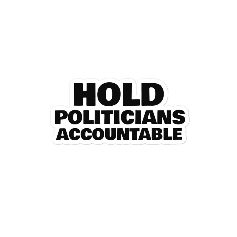Hold Politicians Accountable Sticker Corrupt DC Drain the Swamp Anti ...