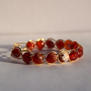 Fire Agate Bracelet, Fidget Bracelet, Bead Bracelet, Beaded Bracelet ...