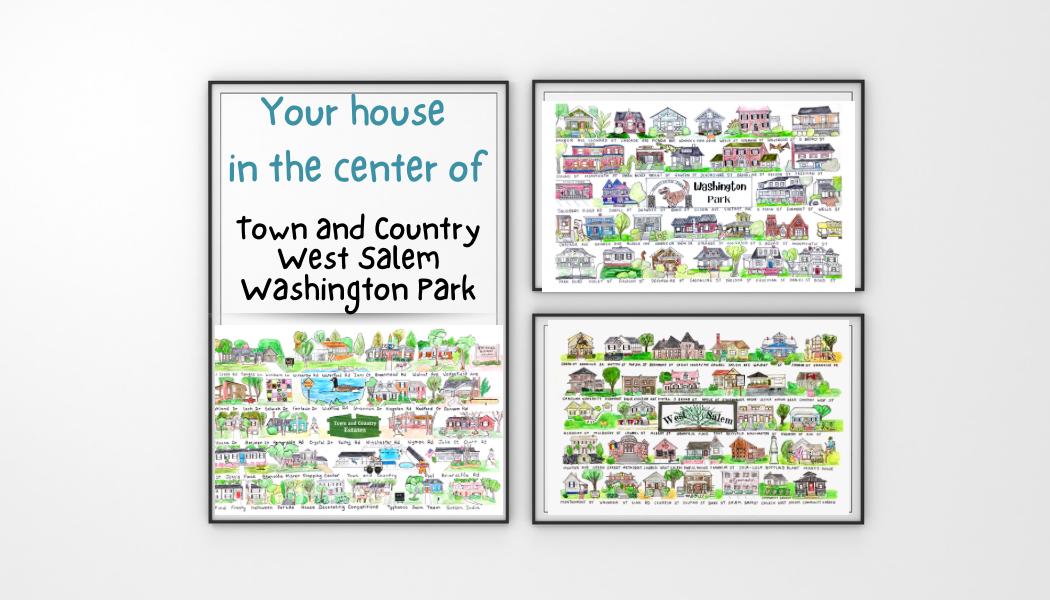 Personalized Neighborhood Map, See Your House in the Center of Your ...