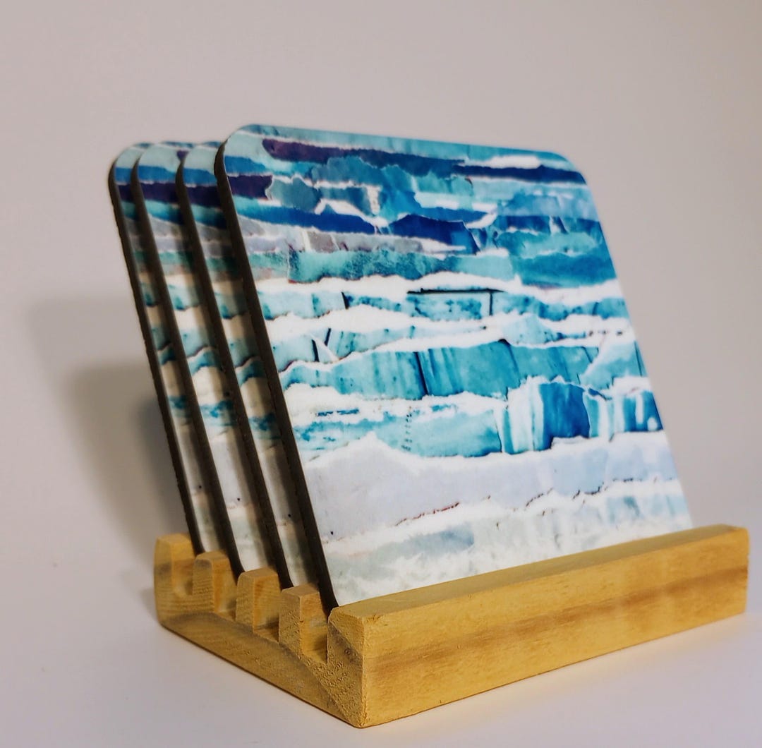 Ocean Coaster, Collage Coaster, Beach Lover Gift, Beach Cottage Gift ...