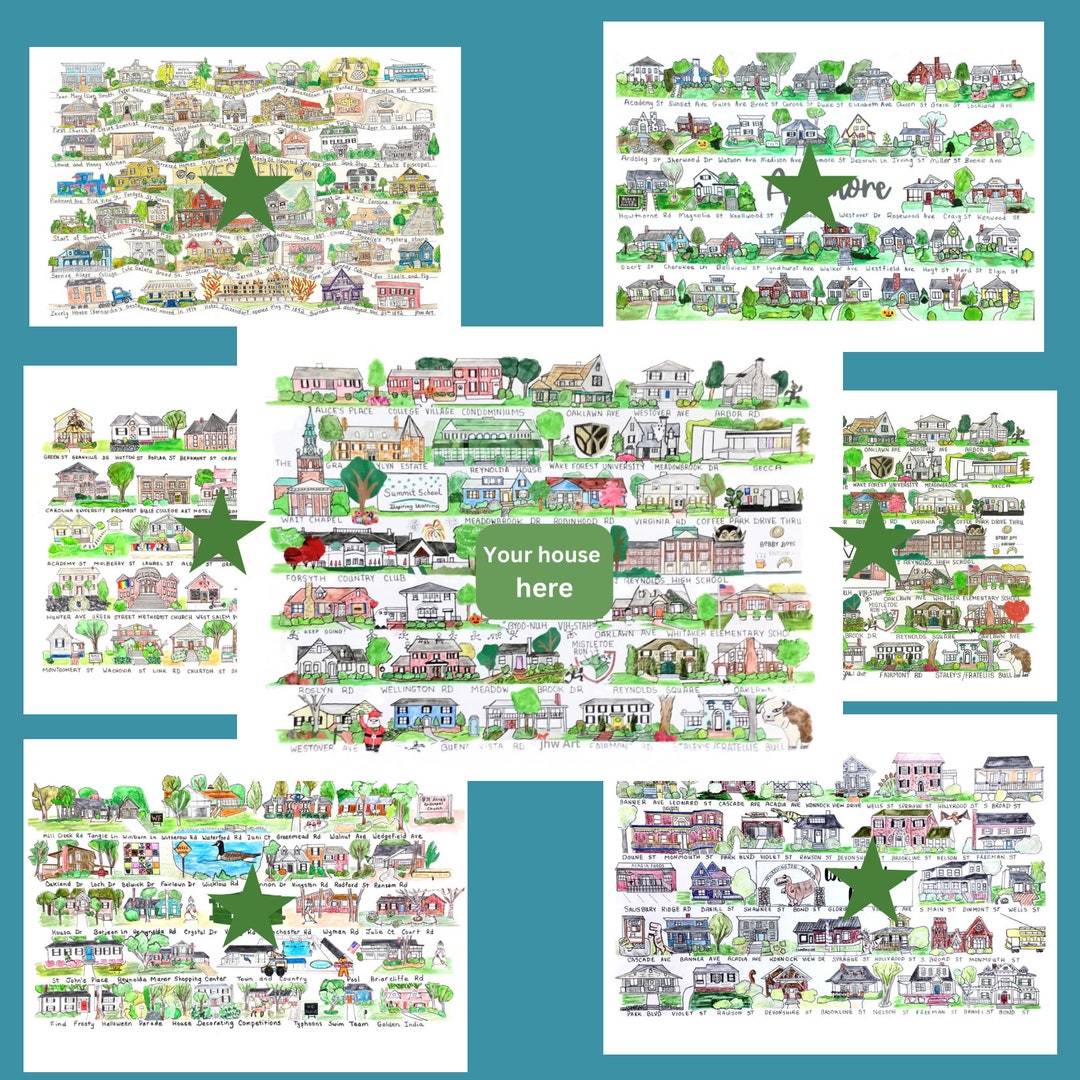 Personalized Neighborhood Map, See Your House in the Center of Your ...