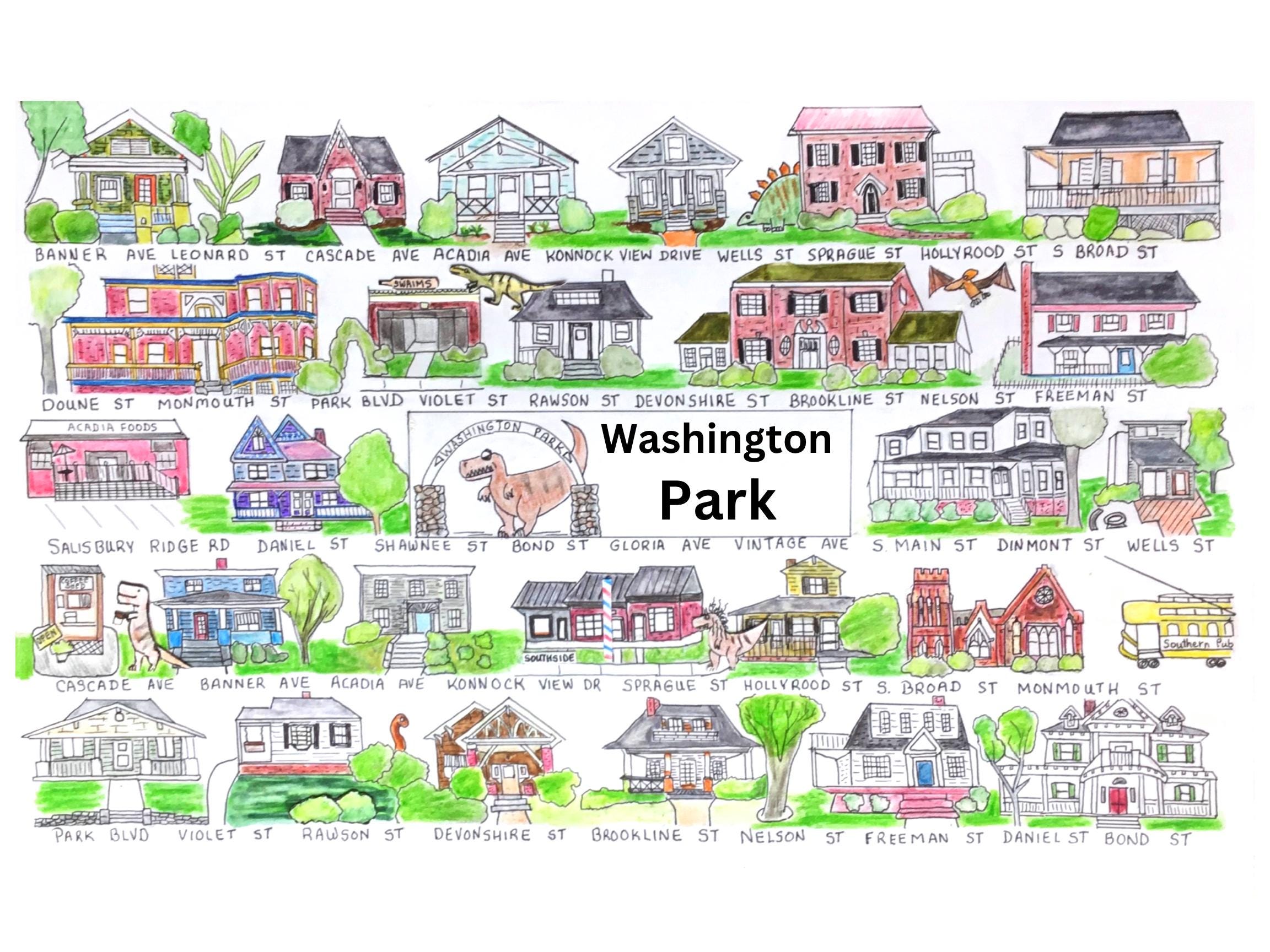 Personalized Neighborhood Map, See Your House in the Center of Your ...