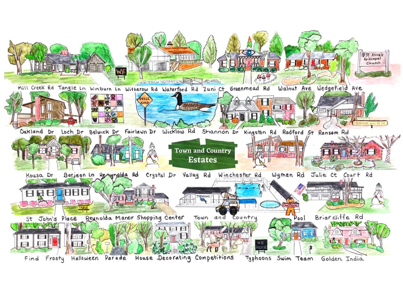 Personalized Neighborhood Map, See Your House in the Center of Your ...