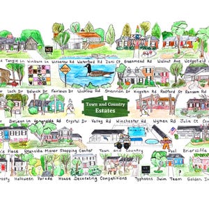 Personalized Neighborhood Map, See Your House in the Center of Your ...