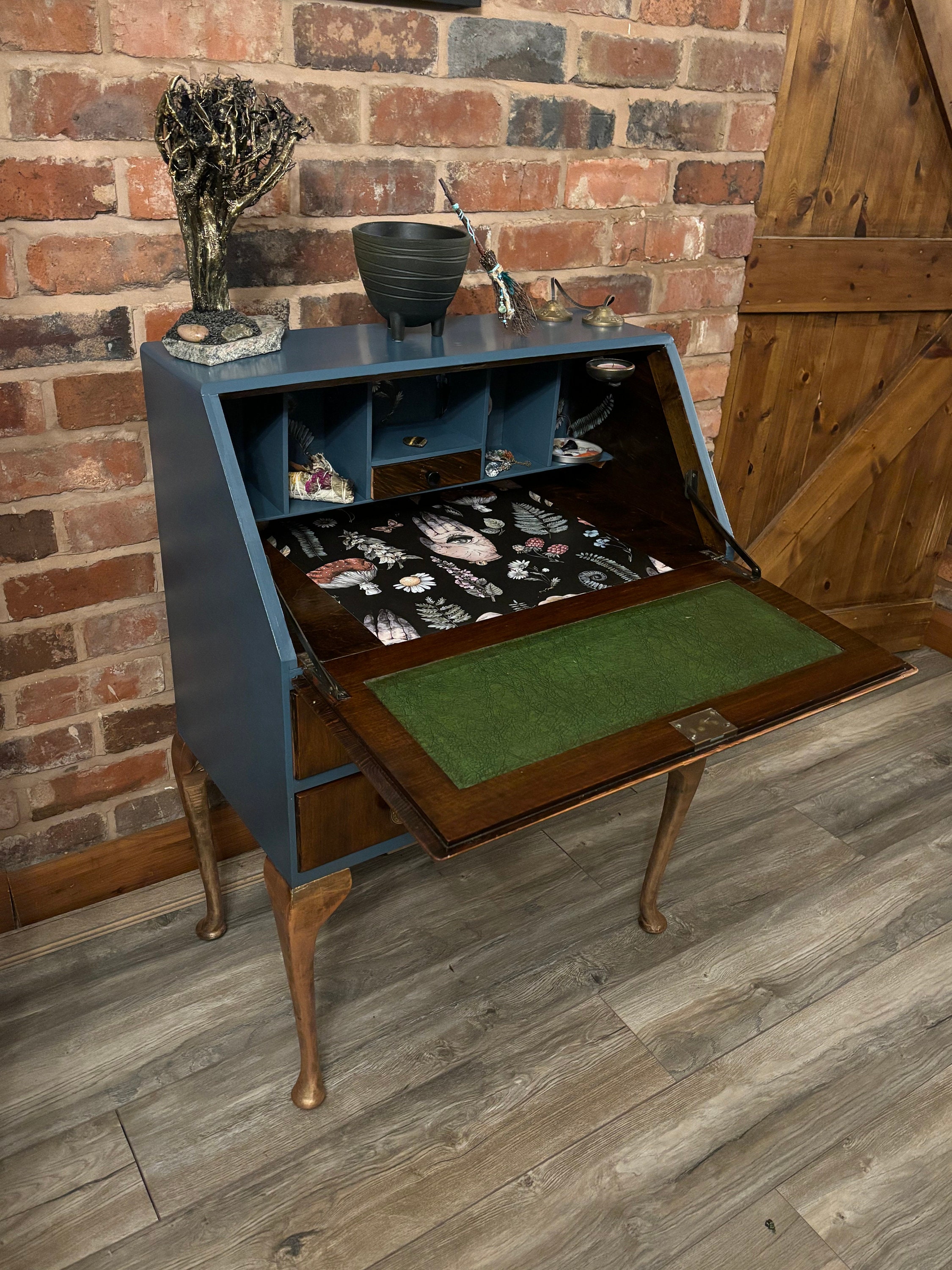Vintage Upcycled Bureau Writing Desk - Etsy UK