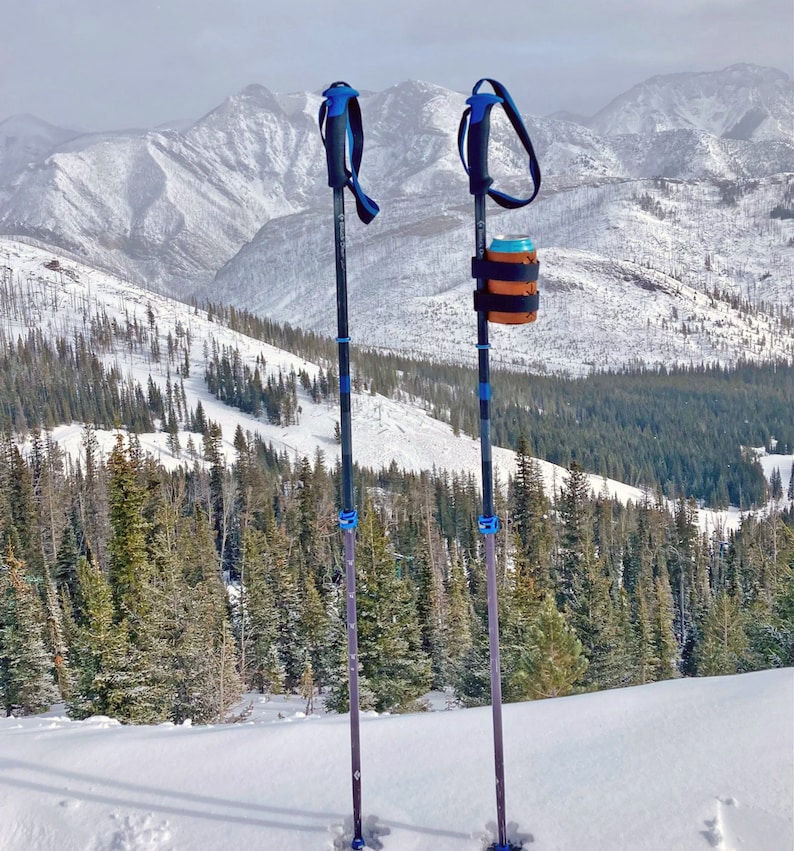 Premium Leather Ski Pole Beer Holder Beer Binding - Etsy