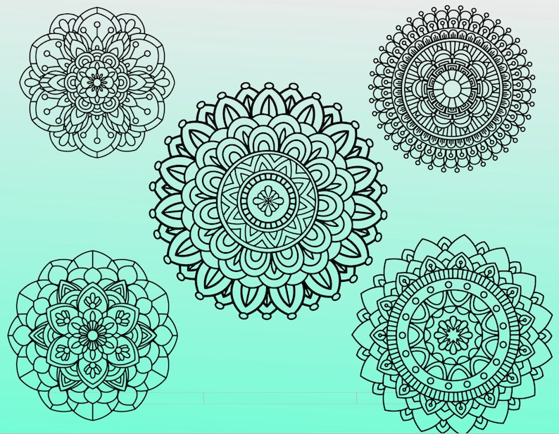 Mandalas, Wreaths, and Circles SVG and PNG - Etsy