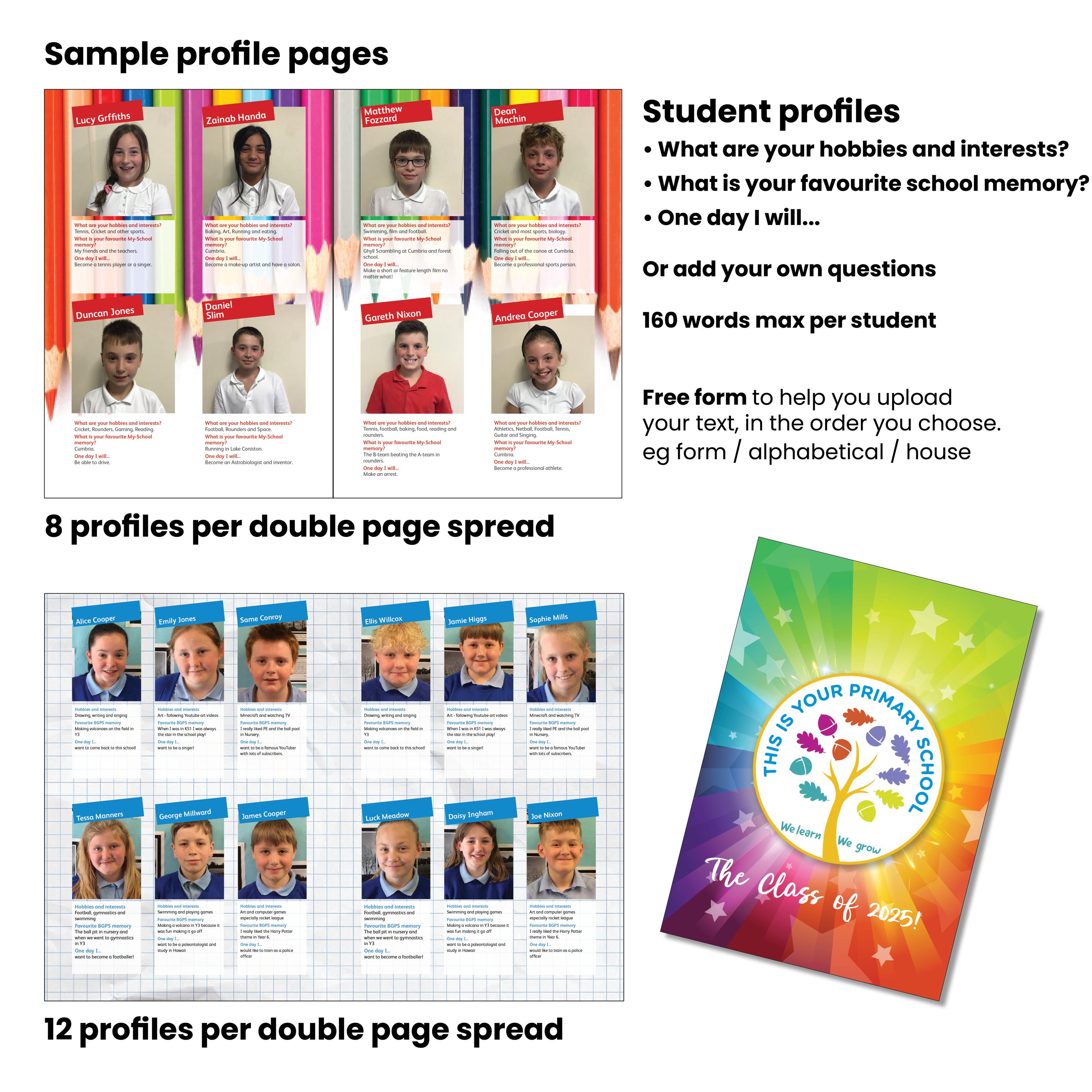 Primary School Yearbook, Class of 2025, Leavers Annual | A4, Colour ...