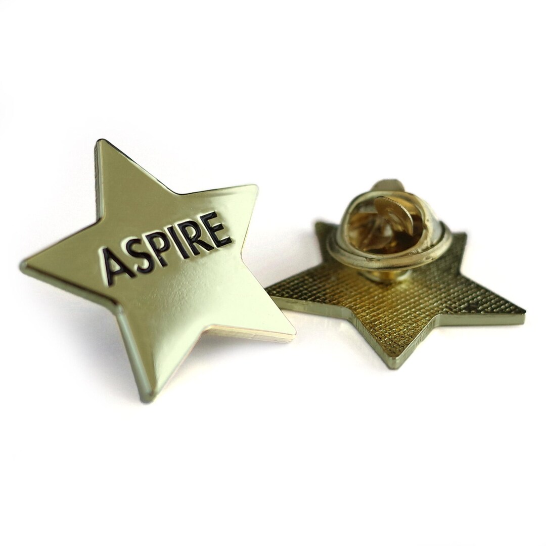 ASPIRE Gold / Silver / Bronze Star Pin Badge 10pcs | 24mm | School ...