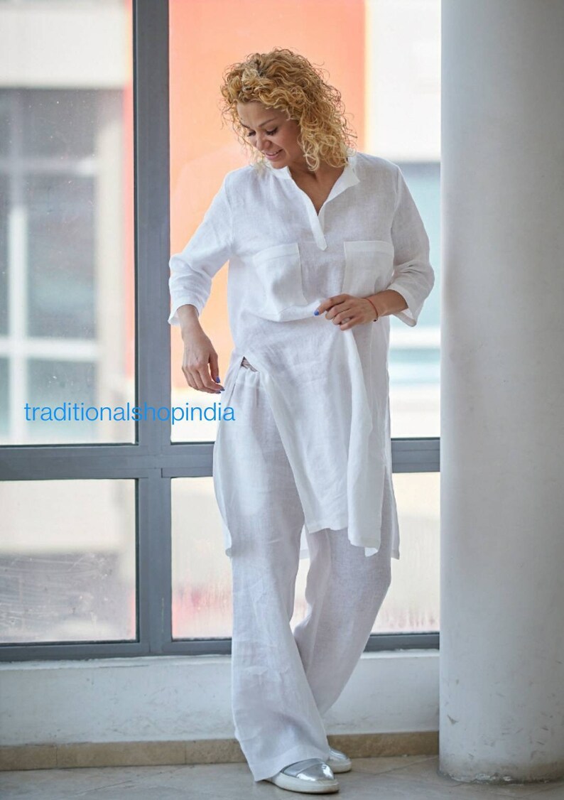 Women Linen Set, Summer Linen Set, Linen Clothing, Plus Size Linen ...