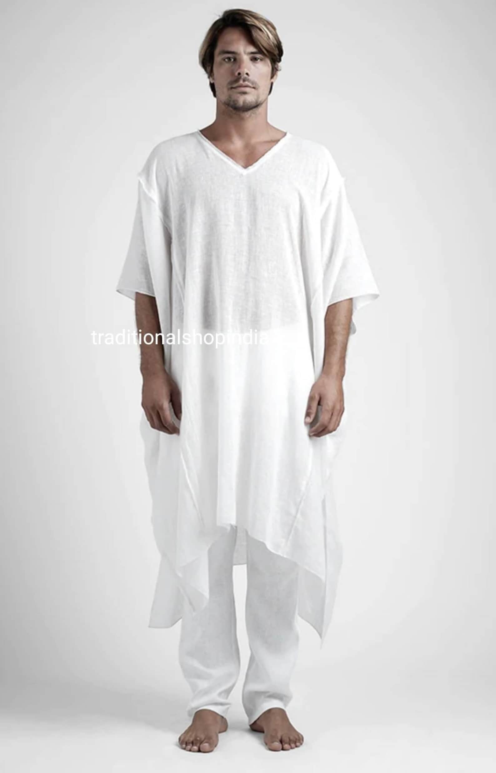 Indian Men's Robe Kaftan, Long Kaftan, Hand Made Kaftan, Unisex Kaftan ...