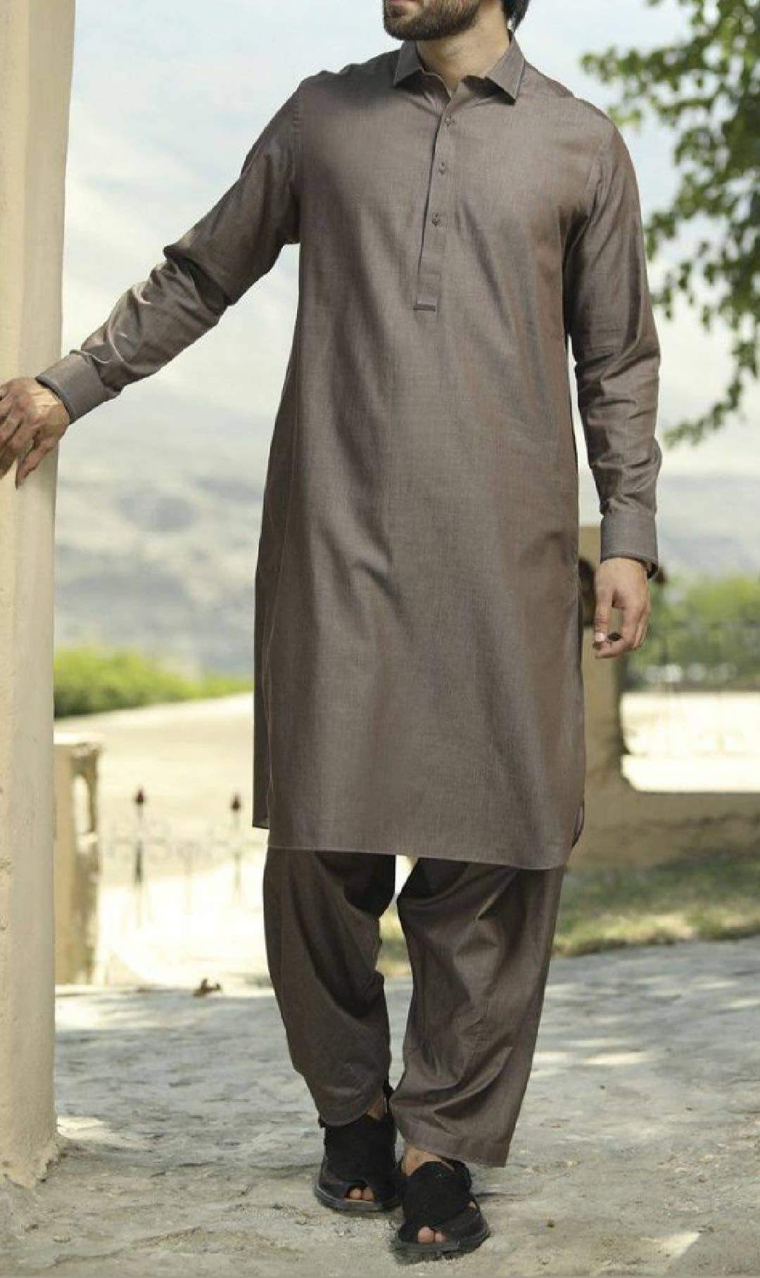 Ethnic Wear Pathani Suit, Handmade Salwar Kameez, Traditional Pathani ...