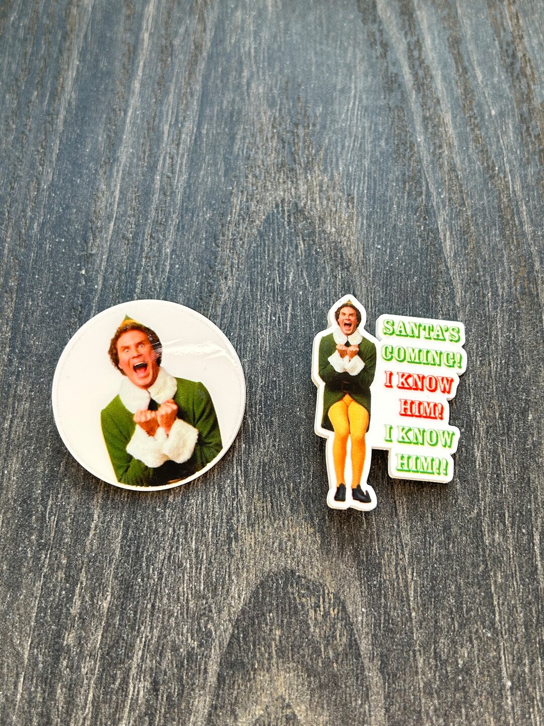 Christmas Badge Buddy the Elf Santa Christmas Time - Etsy