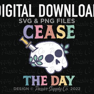 Original Cute Skull SVG Artwork - PREMIUM Seize the Day Julius Casesar ...