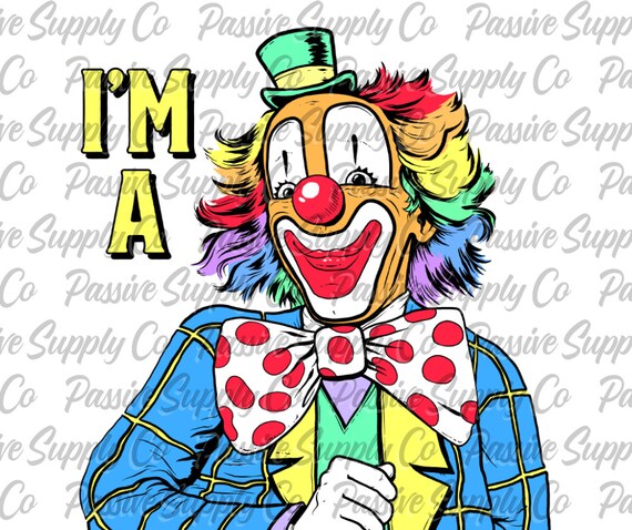 Clown Svg Funny Clown Png Print on Demand POD Design | Etsy