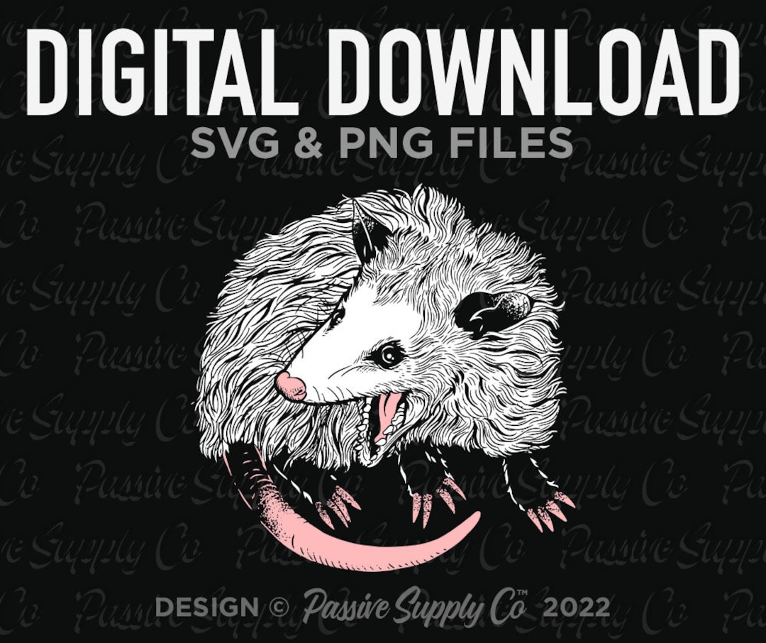 Awesome Possum Scream at Own Ass SVG Artwork - PREMIUM Possum Png and ...