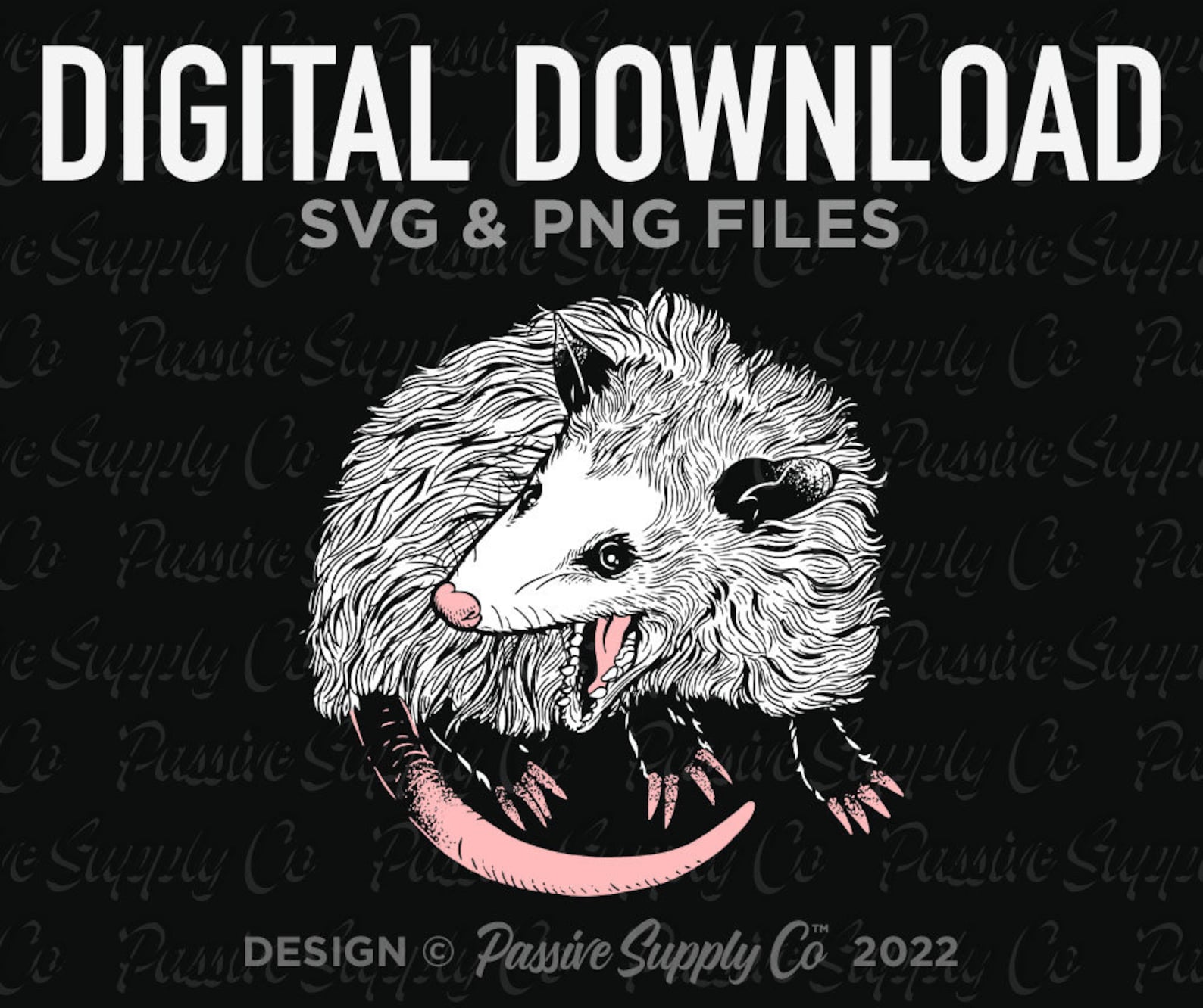 Awesome Possum Scream at Own Ass SVG Artwork PREMIUM Possum Png and Svg ...