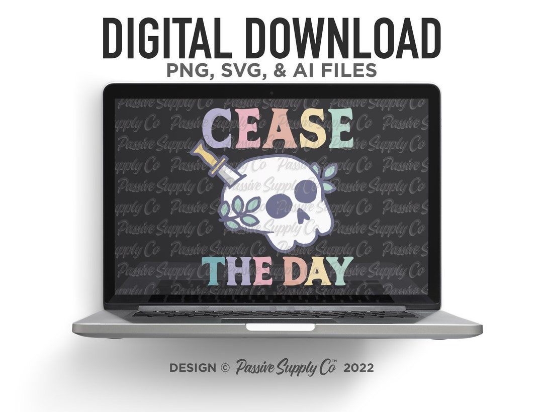 Original Cute Skull SVG Artwork - PREMIUM Seize the Day Julius Casesar ...