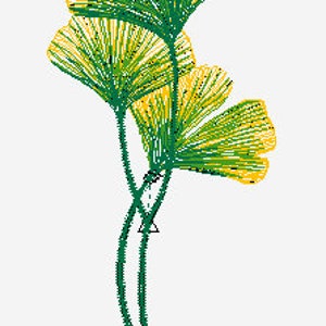 Ginko Machine Embroidery Design, 2 Sizes, Light Design, Instant ...